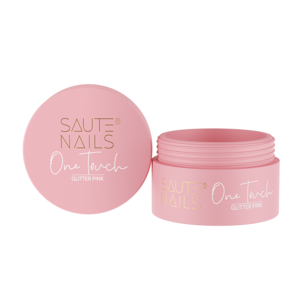 Gel One Touch Glitter Pink 50g - Manilover